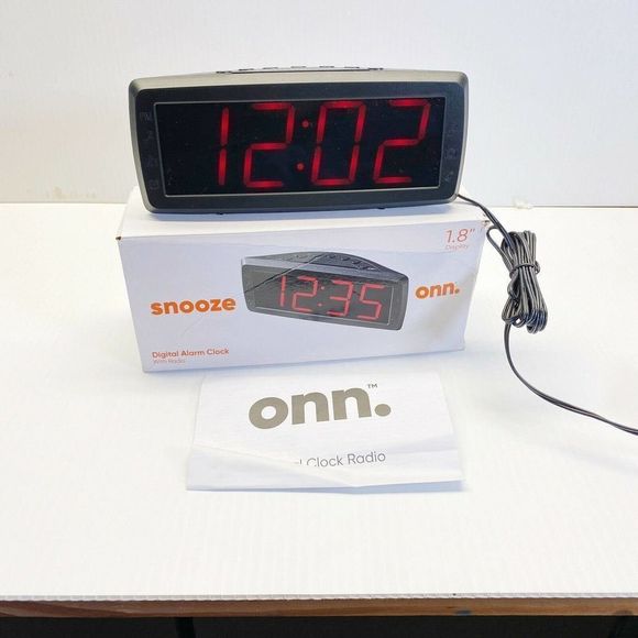 Onn | Accents | Onndigitialalarm Clock With Radio Black | Poshmark